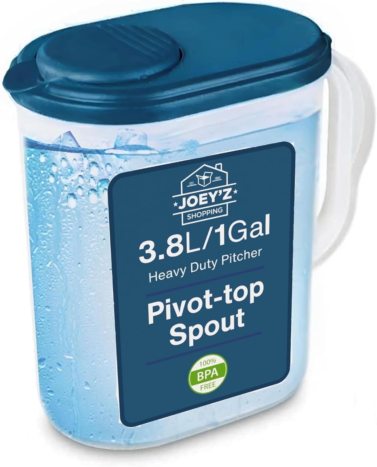 1-Gallon Plastic Measuring Pitcher with Pivot Spout, Leak-Proof Lid ...