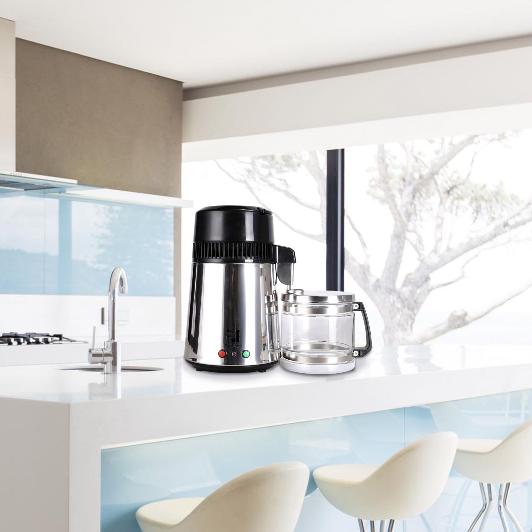 1 Gallon/ 4L Home Stainless Steel Countertop Water Distiller Purifier ...