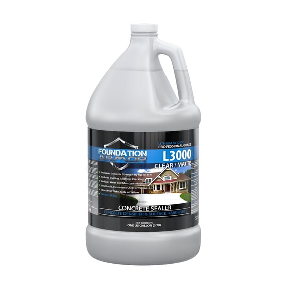 Foundation Armor, Concrete Sealer, Lithium Silicate, 1 gal, Hardening ...
