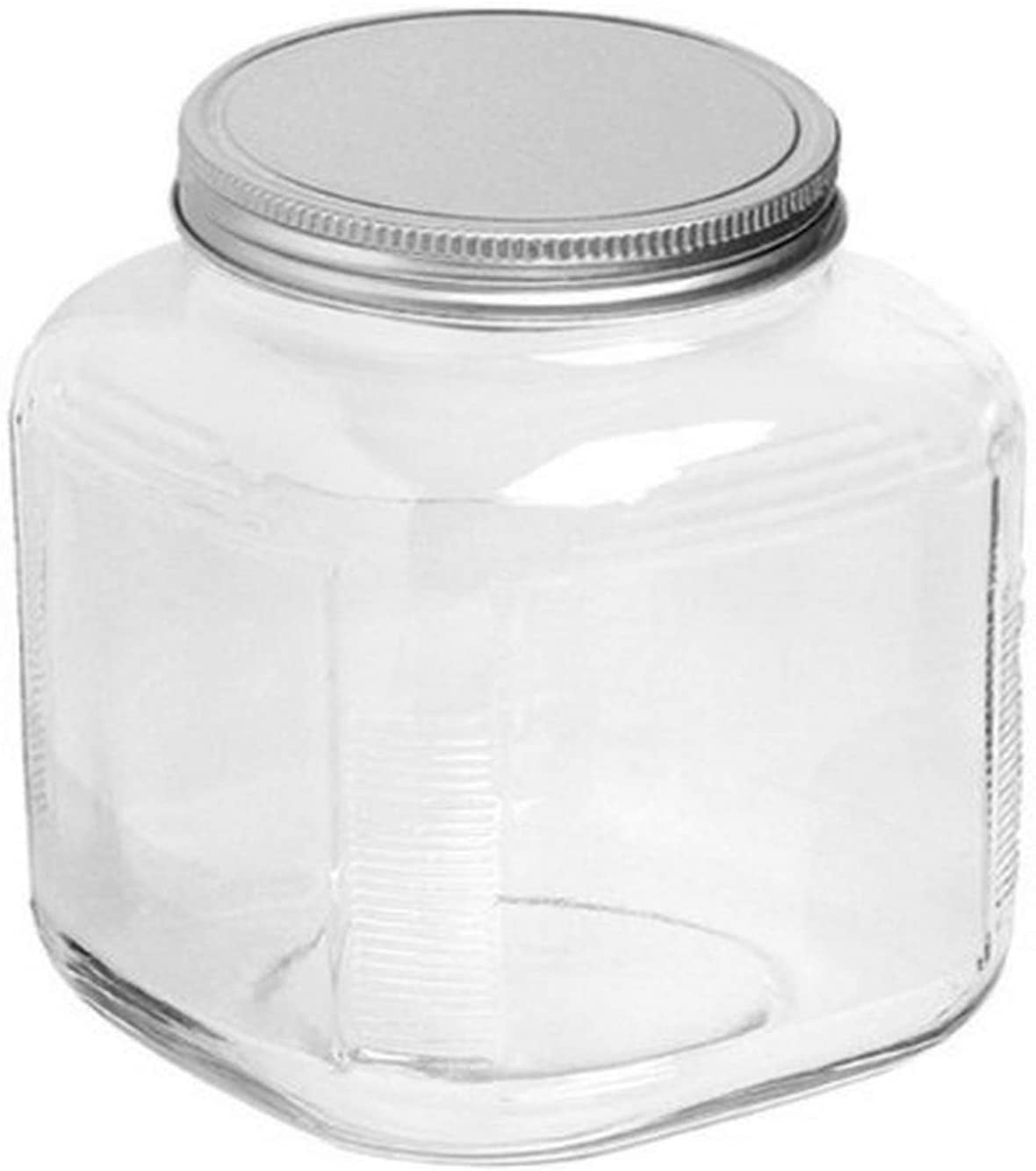 1-Gallon Cracker Jar with Lid, Brushed Aluminum, Set of 4 - Walmart.com