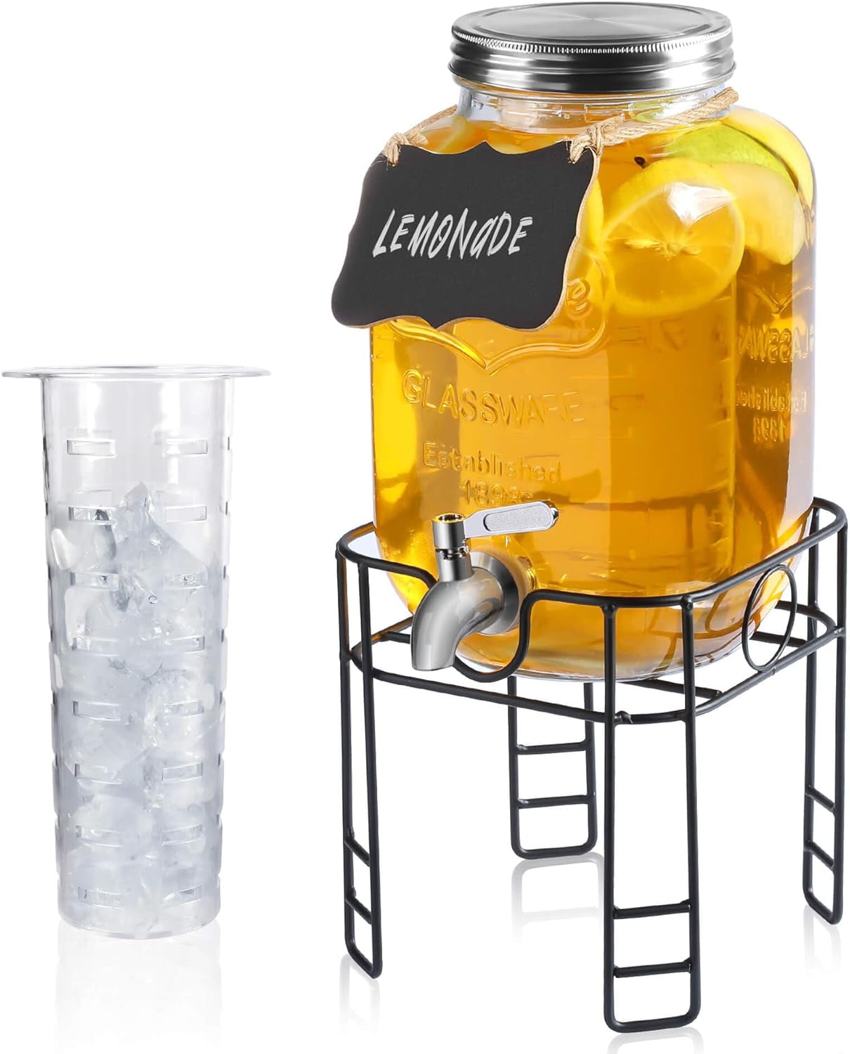 1 Gallon Drink Dispenser for Parties, Beverage Dispensers with Stand ...