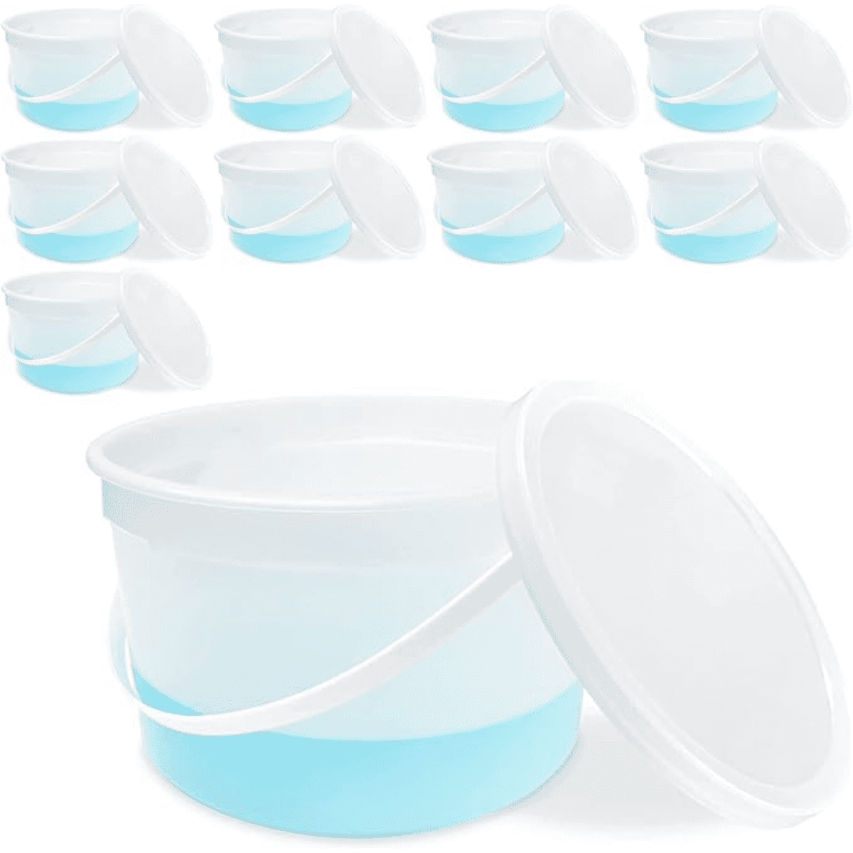 1 Gallon Food Grade Freezer Safe Round Plastic Bucket with Lids, Made ...