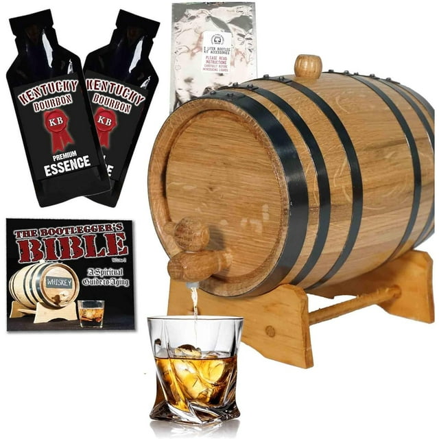 1 Gallon Kentucky Bourbon Whiskey Making Kit (5 Liter) Mini Barrels for ...