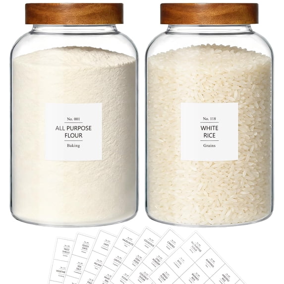1 Gallon Large Gljars With Airtight Lid 2food Storcontainers Lids Flour ...