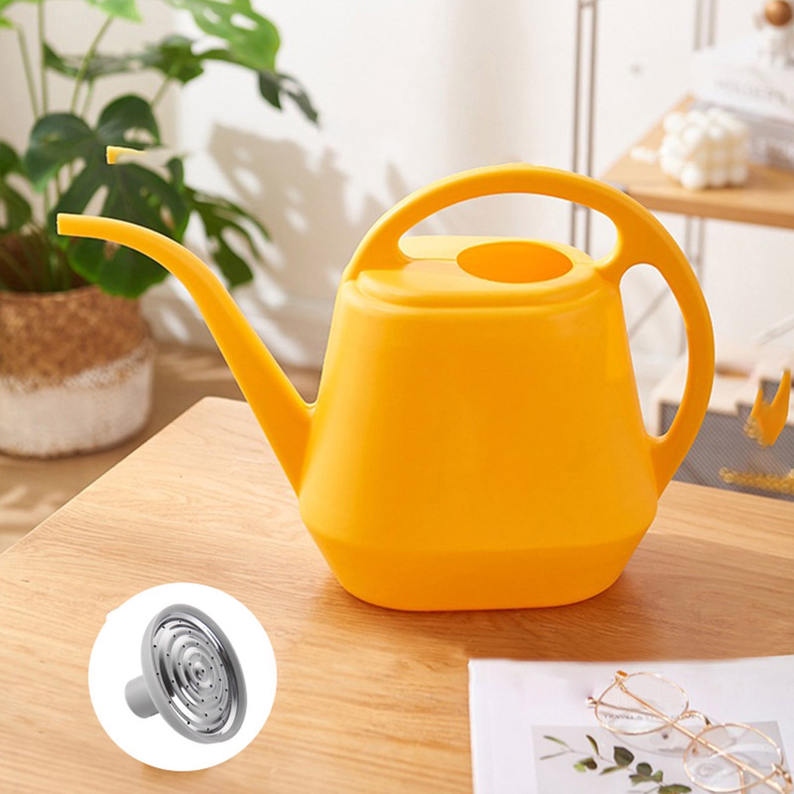 1 Gallon Long Spout Watering Can With Detachable Shower Head Double ...