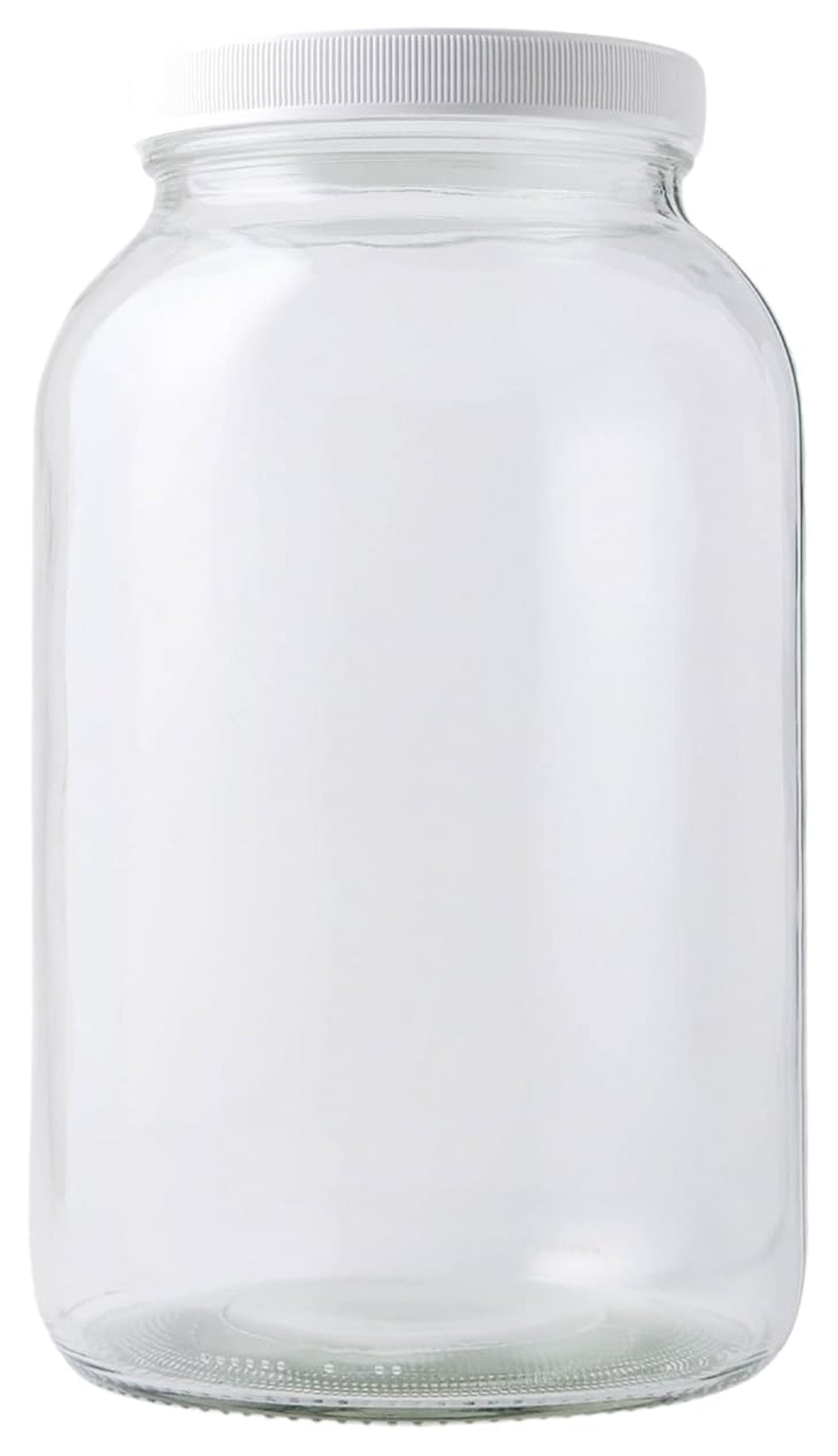 1 Gallon Mason Jar with White Airtight Lid | Regular Glass Canisters ...
