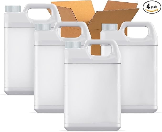 1-Gallon Plastic F-STYLE Jug (4-Pack) Reusable w/Shipping Box, Food ...