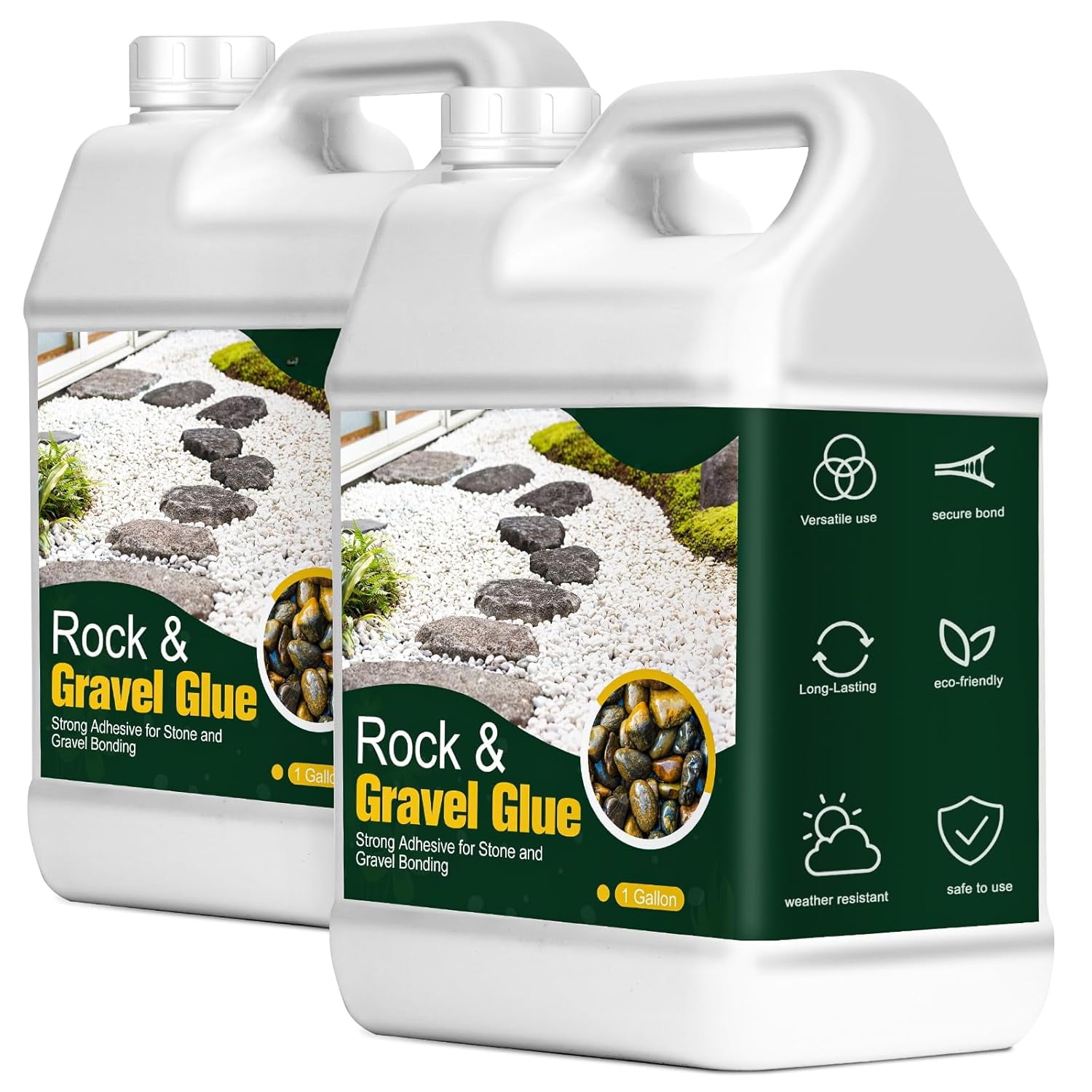 1 Gallon Rock Glue for Landscaping – Strong Pea Gravel Glue & Stone ...