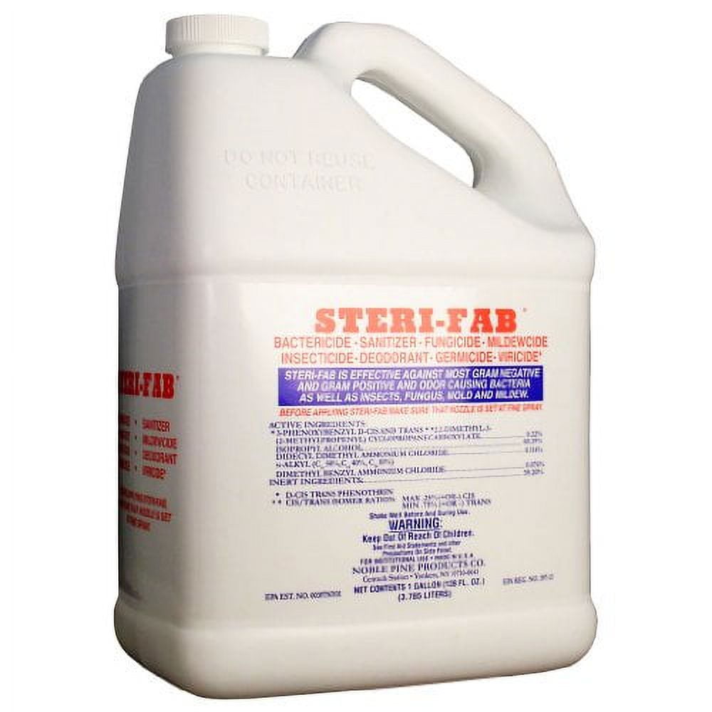 1 Gallon Steri-fab Bactericide Sanitizer Fungicide Mildewcide Etc ...
