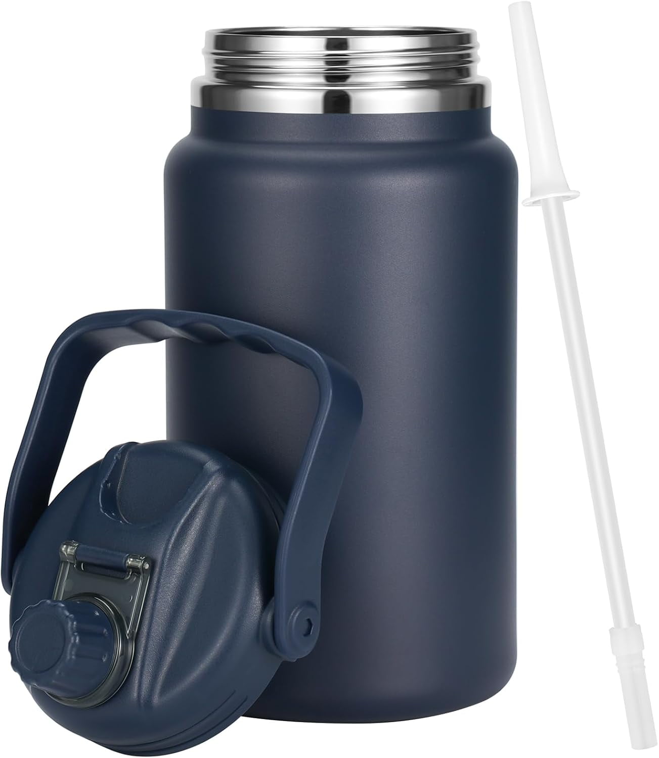 1 Gallon Thermosflask with Straw, 135oz Stainless Steel Insulated Water ...