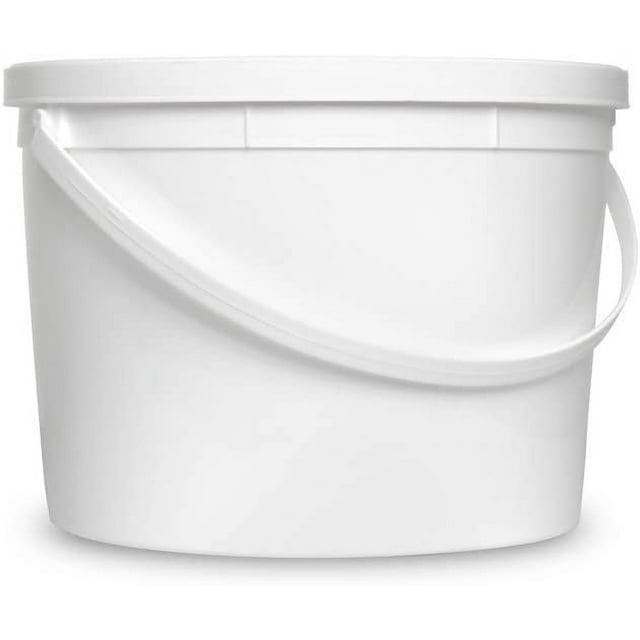 1 Gallon White Bucket And Lid Set Of 12 Durable 31 Mil All Purpose