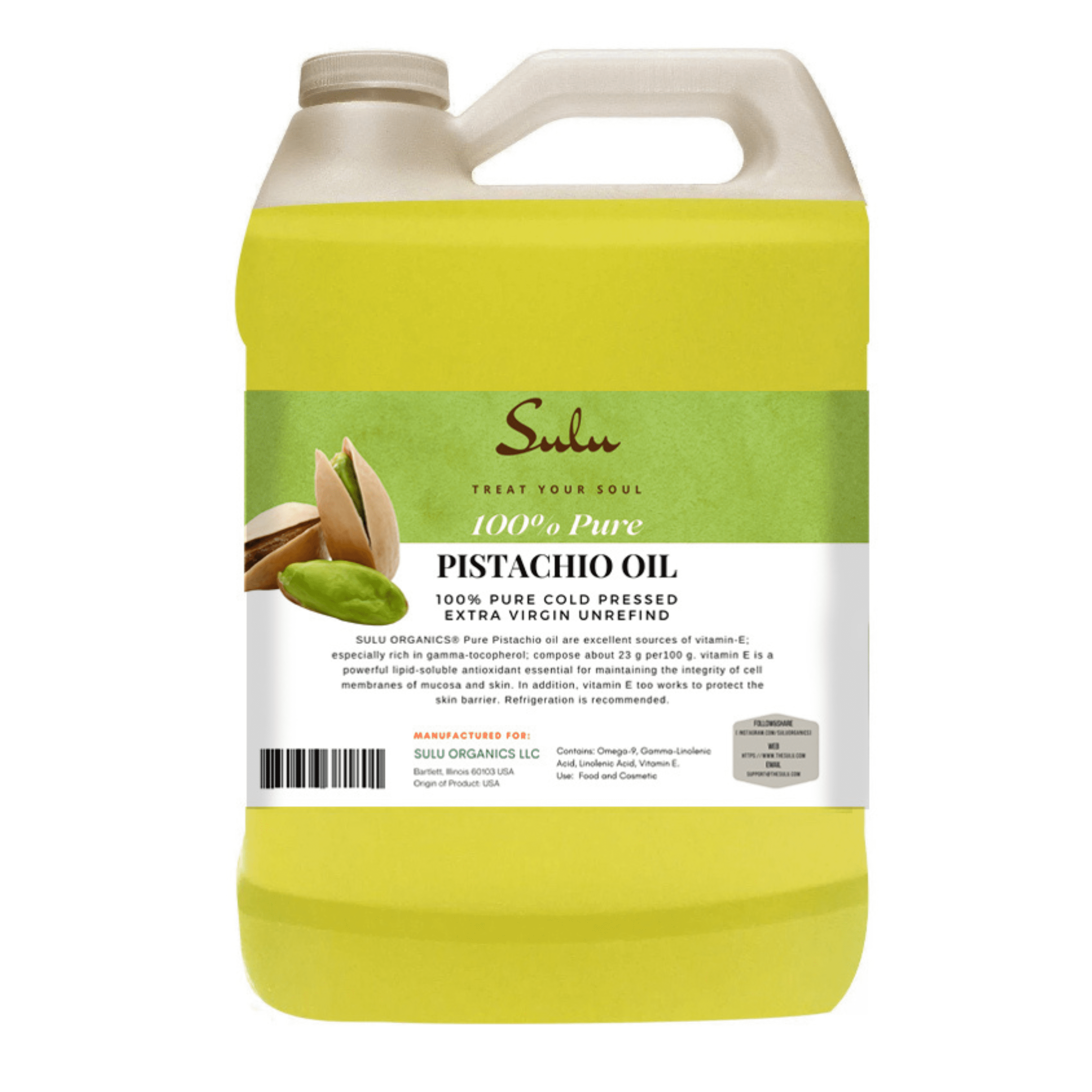 1 Gallon of 100% pure Unrefined Extra Virgin Cold Pressed Natural ...