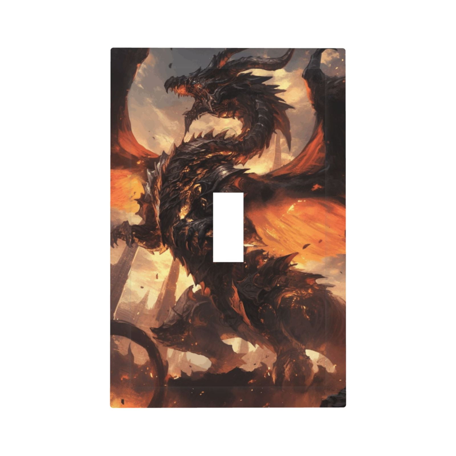 1-Gang 1 Toggle Wall Plate for Bedroom Room Bathroom Decorative, Dragon ...