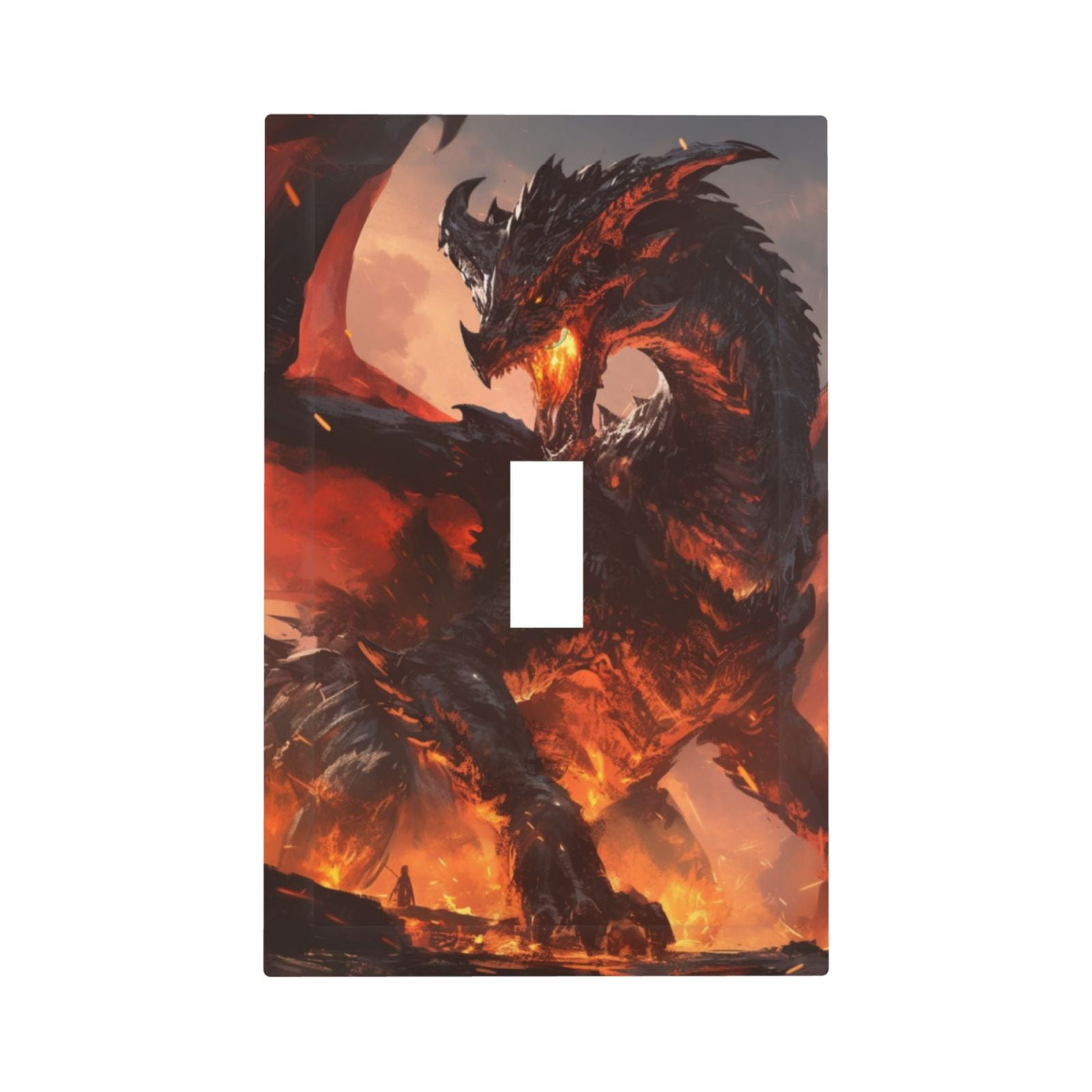 1-Gang 1 Toggle Wall Plate for Bedroom Room Bathroom Decorative, Dragon ...