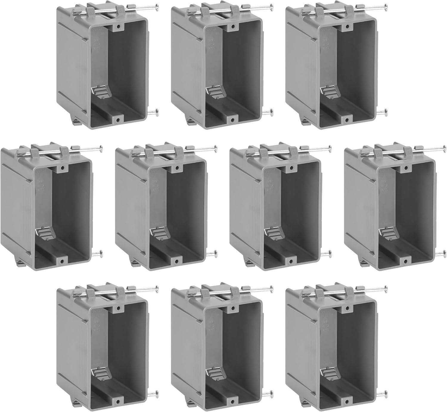 1 Gang 18 cu. in. PVC New Construction Electrical Switch and Outlet ...