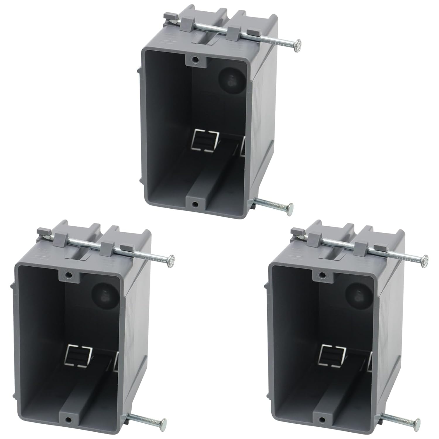 1-Gang 18 cu in,PVC New Work Standard Switch & Outlet Wall Electrical ...