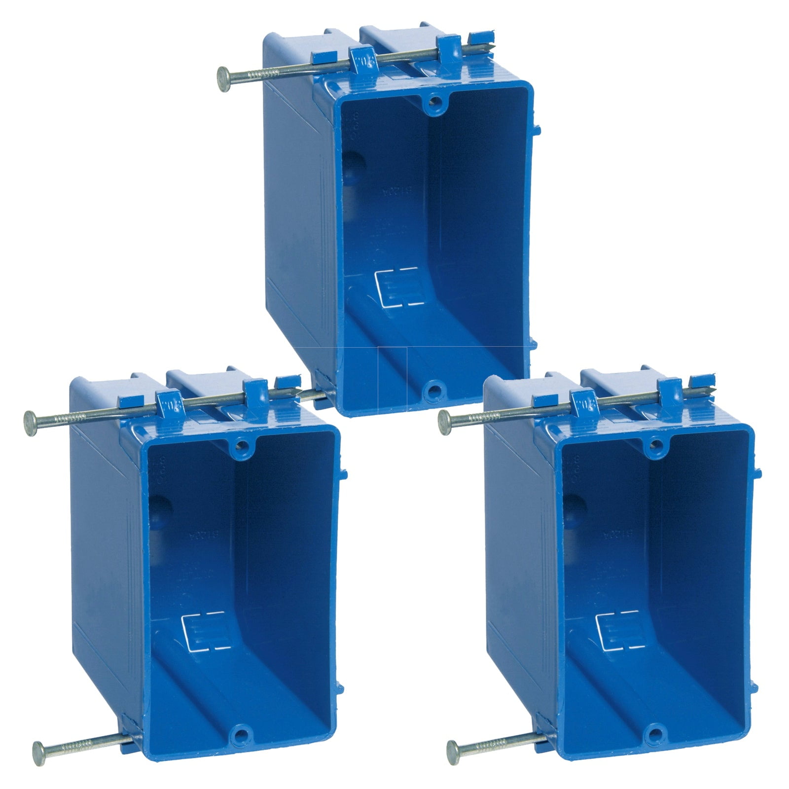 1-Gang 20.3 cu. in. New Work Electrical Outlet Box and Switch 3 Pack ...