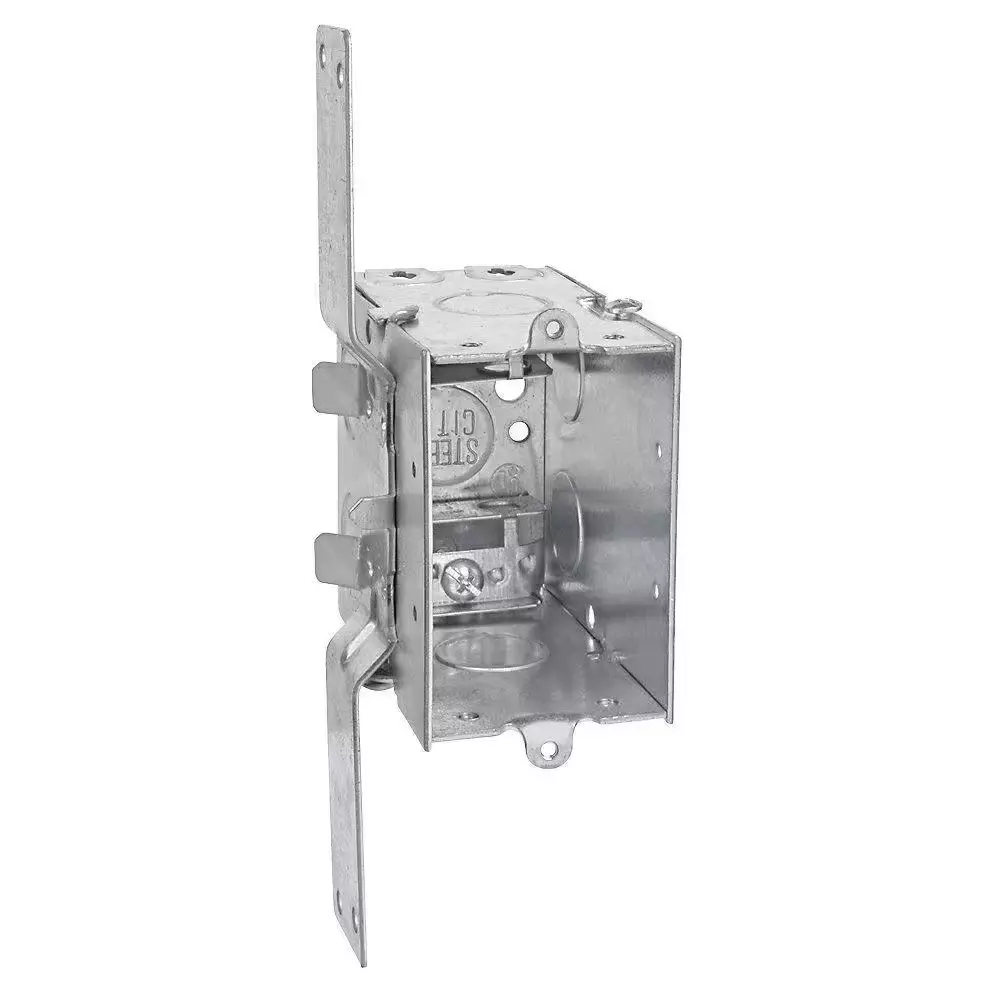 1-Gang 3 In. Metal Electrical Box With C-3 Clamps And Cv Bracket ...