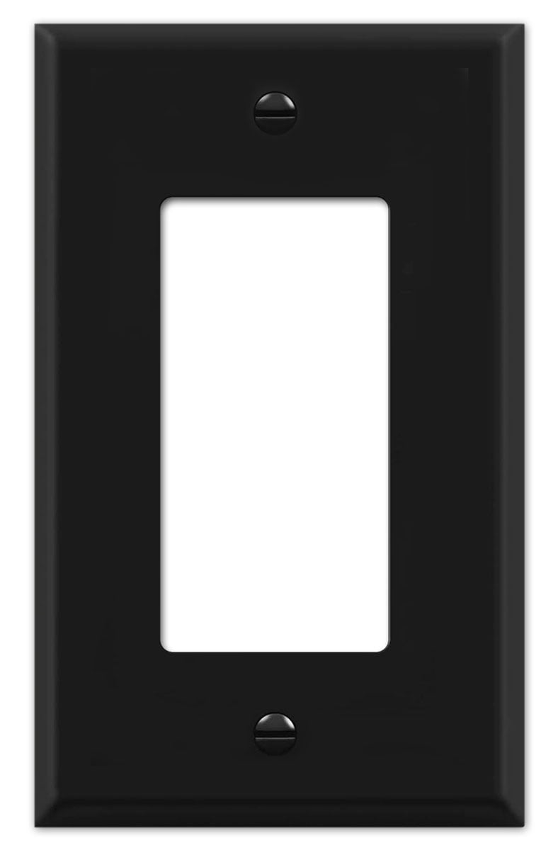 1 Gang Black Rocker - Decora METAL Wall Plate - Wall Plate for Decora ...