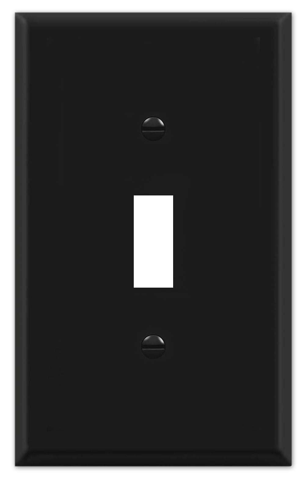 1 Gang Black Toggle METAL Light Switch Cover - One Gang Wall Plate for ...