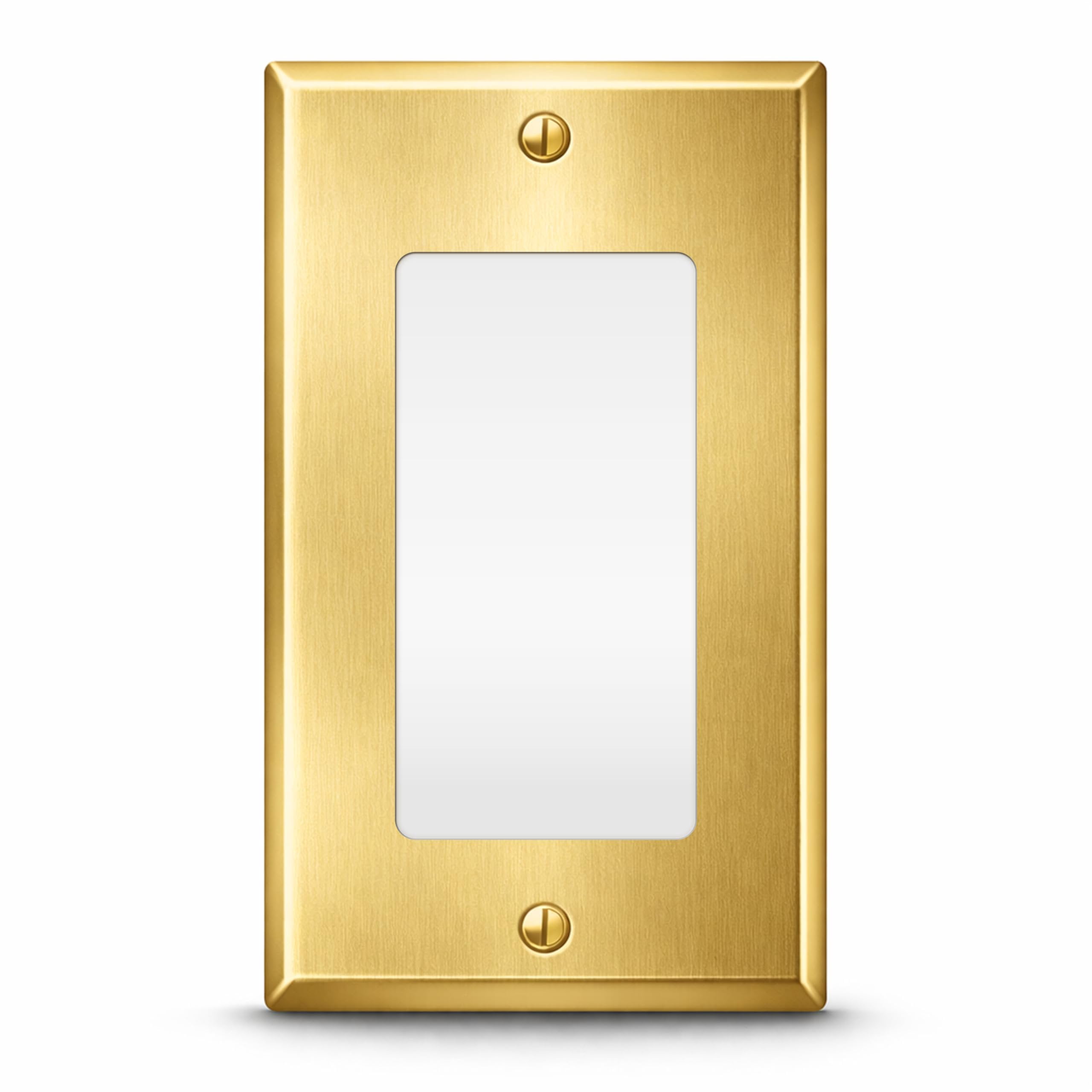1-Gang Brass Outlet Cover, Satin Brass Decorative Outlet Covers ...