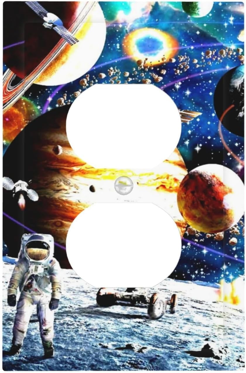 1-Gang No Device Blank Wallplate Astral Celestial Blue Outer Space Boys ...