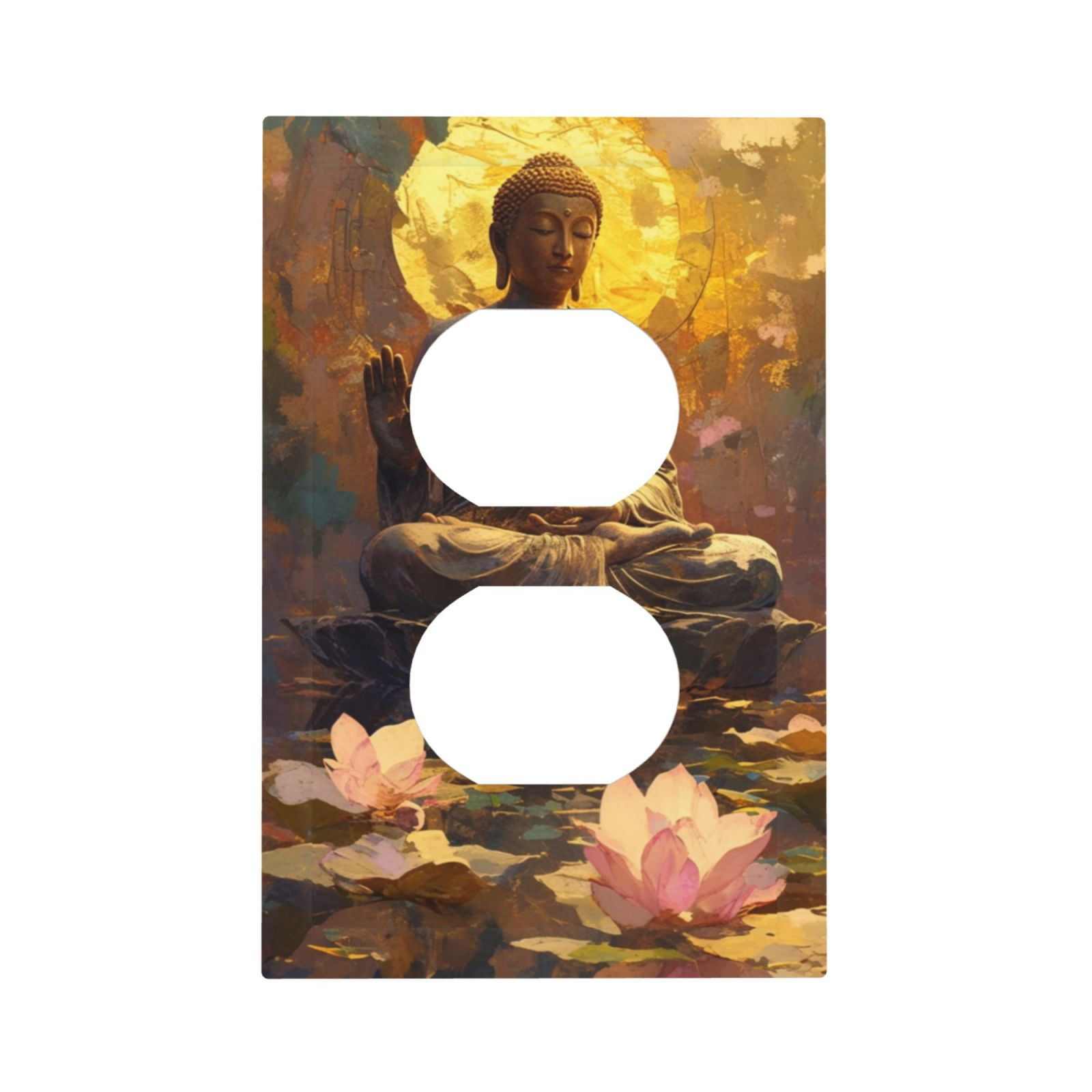 1-Gang Duplex Outlet Wall Plate for Bedroom Room Bathroom Decorative ...