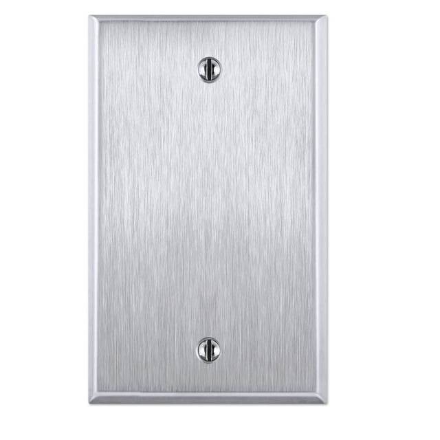 1 Gang Electrical Box Blank Cover Plate, Blank (no holes) Stainless ...