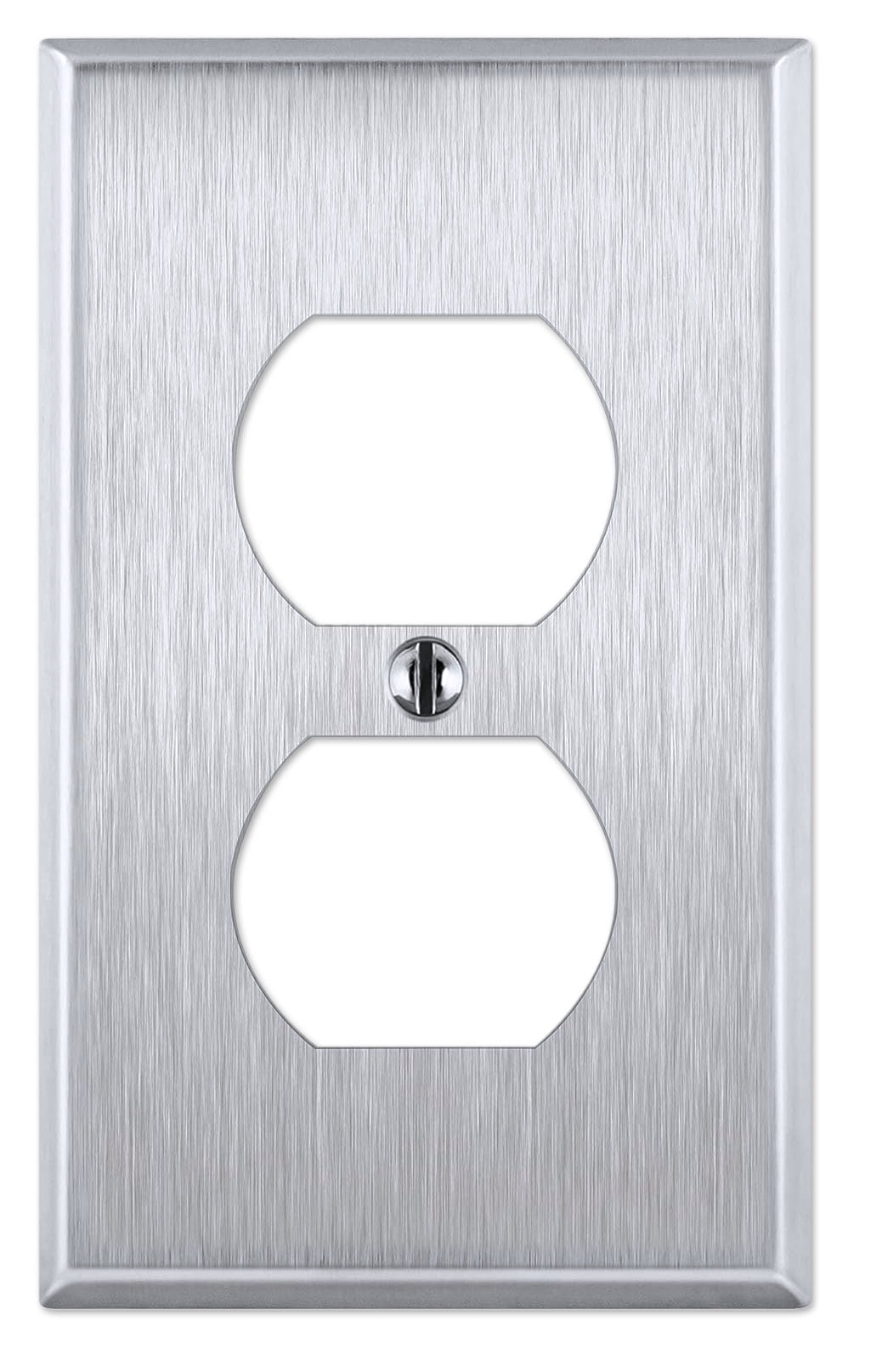 1 Gang Electrical Outlet Stainless Steel Cover Plate, Receptacle Socket ...