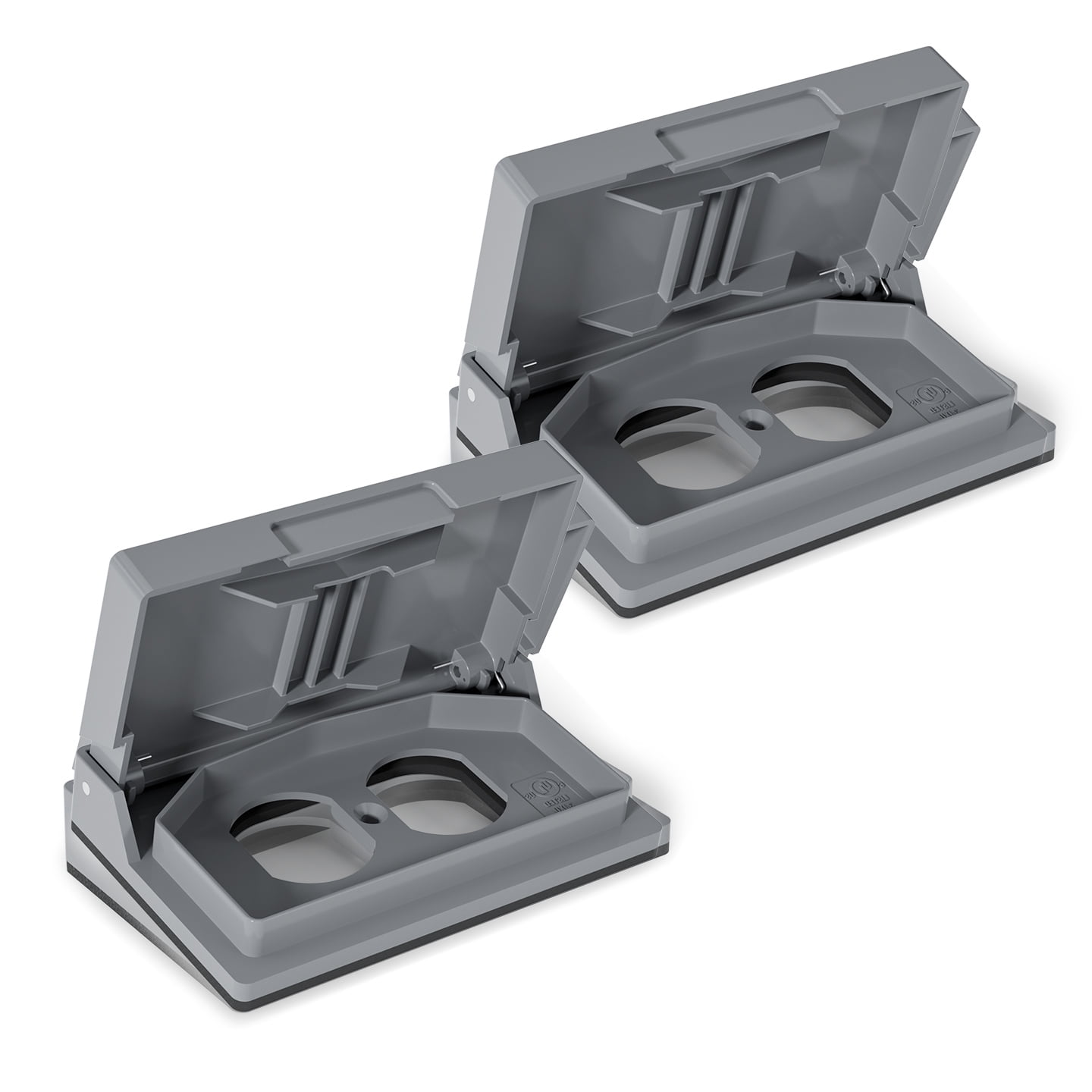 ELEGRP Duplex Weatherproof Wall Plate Cover Horizontal 1-Gang , Outdoor ...