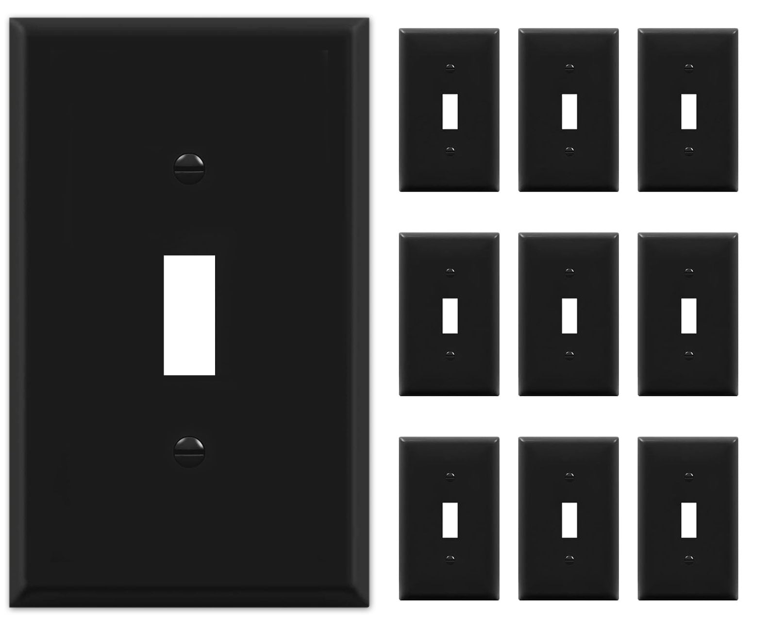 1 Gang Toggle METAL Light Switch Cover - One Gang Wall Plate for Toggle ...