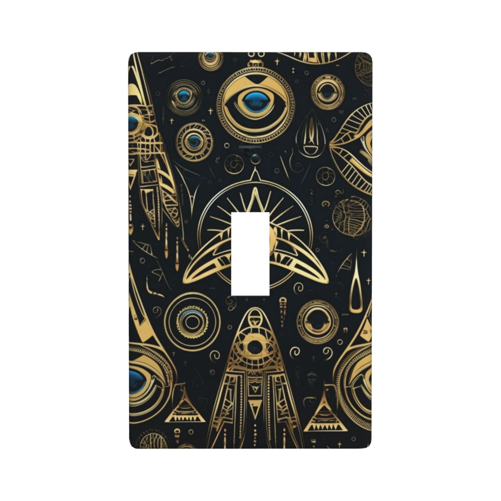 1-Gang Toggle Wall Plate Single Light Switch Cover - Egyptian Eyes ...