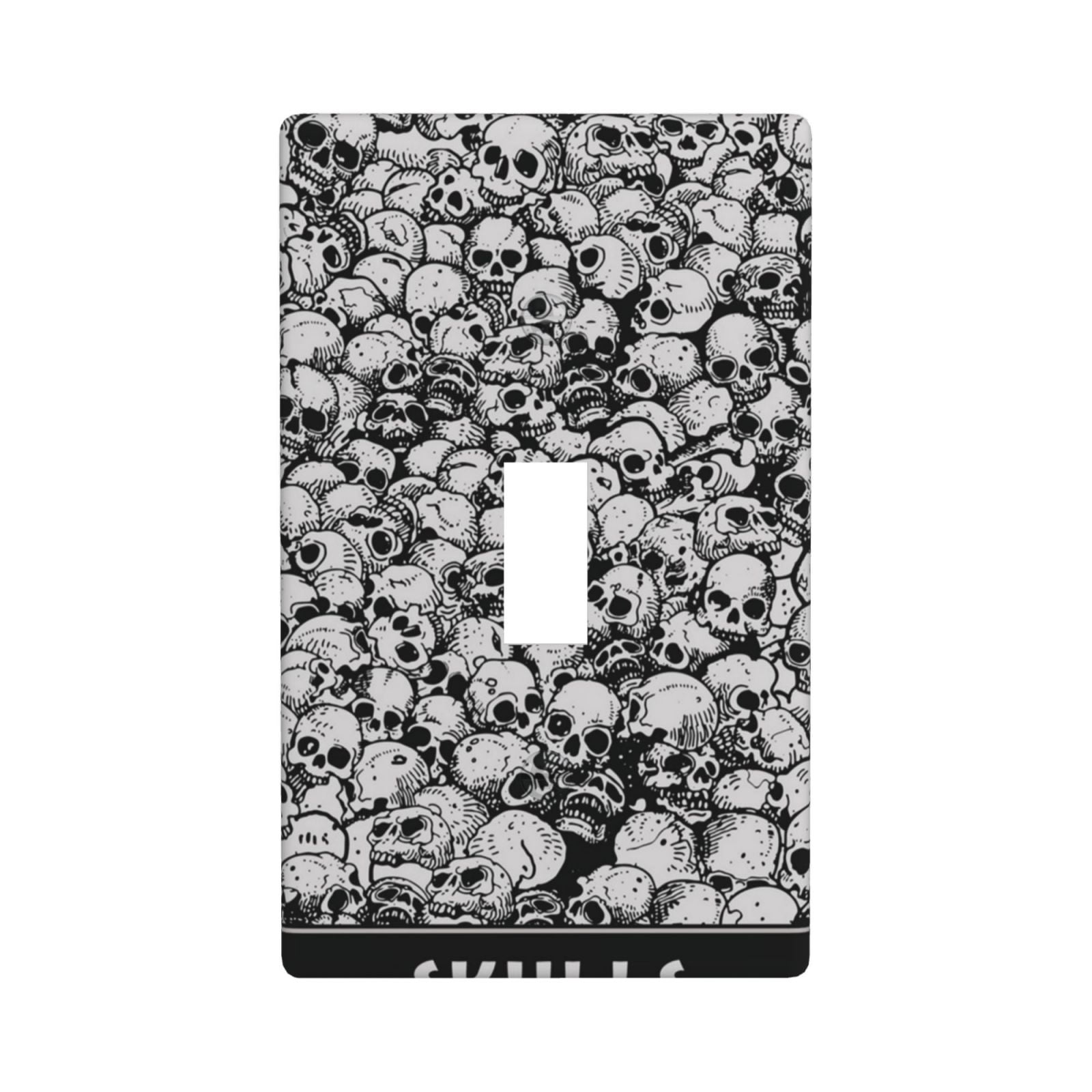 1-Gang Toggle Wall Plate Single Light Switch Cover - Skulls head gothic ...