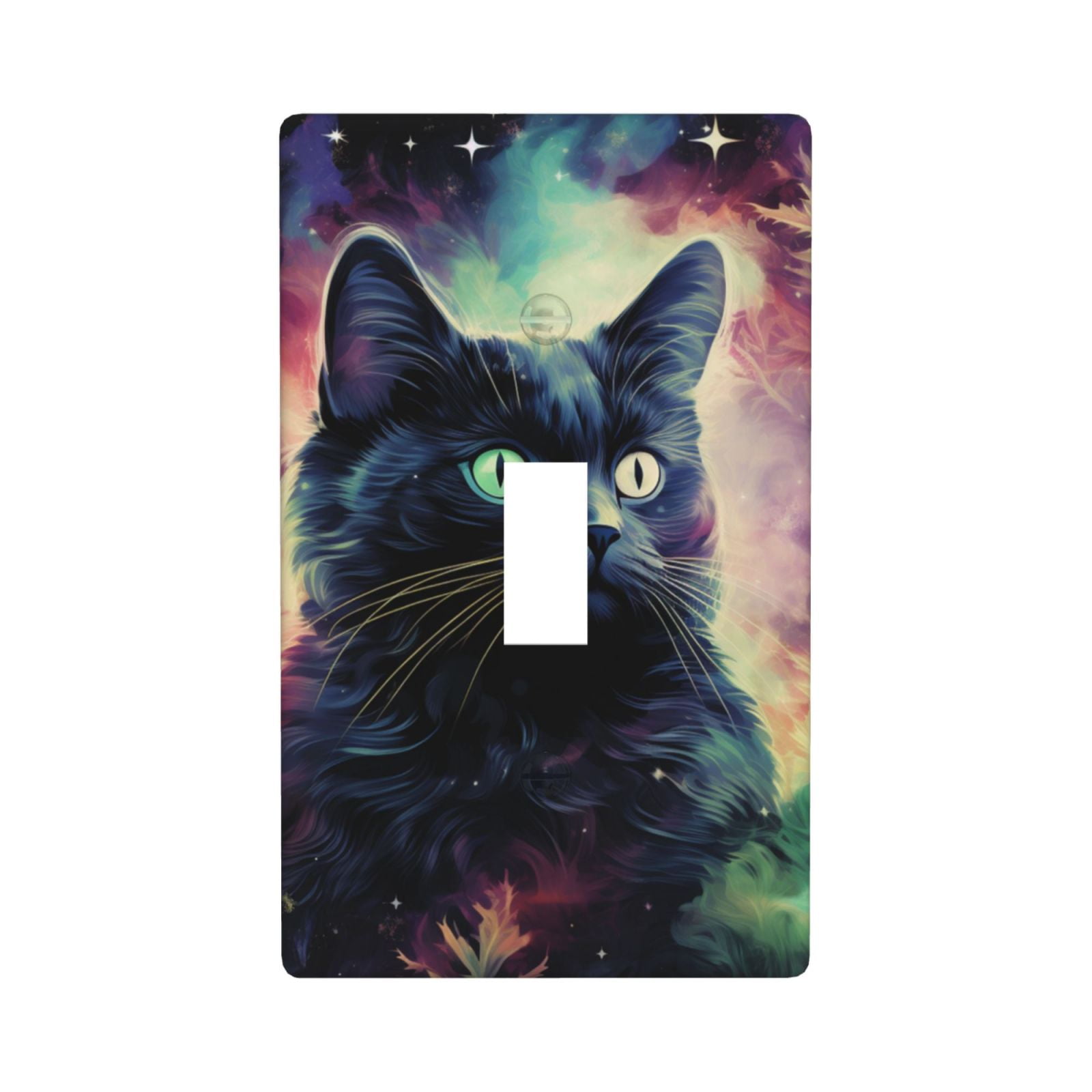 1-Gang Toggle Wall Plate Single Light Switch Cover - cat Smoke weed ...