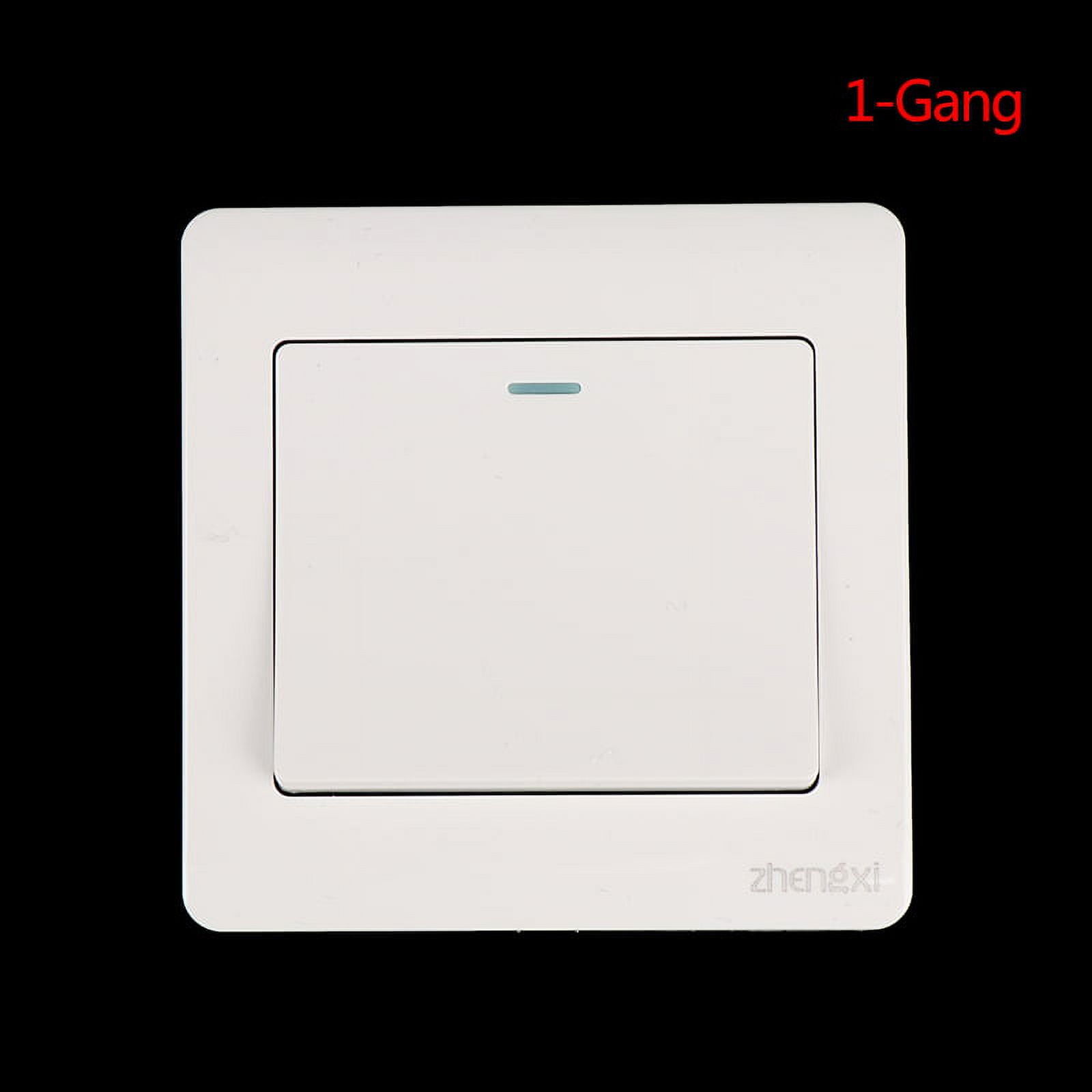 (1-Gang) Wall Switch 1/2/3/4 Gang 1Way Button Wall Light Switch On ...