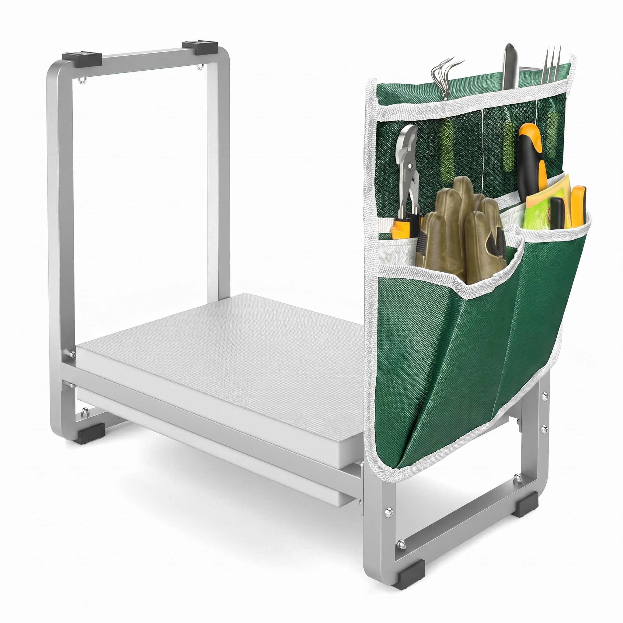 1 Garden Kneeler and Seat, All-Metal Frame, 10.2-Inch Wide EVA Cushion ...