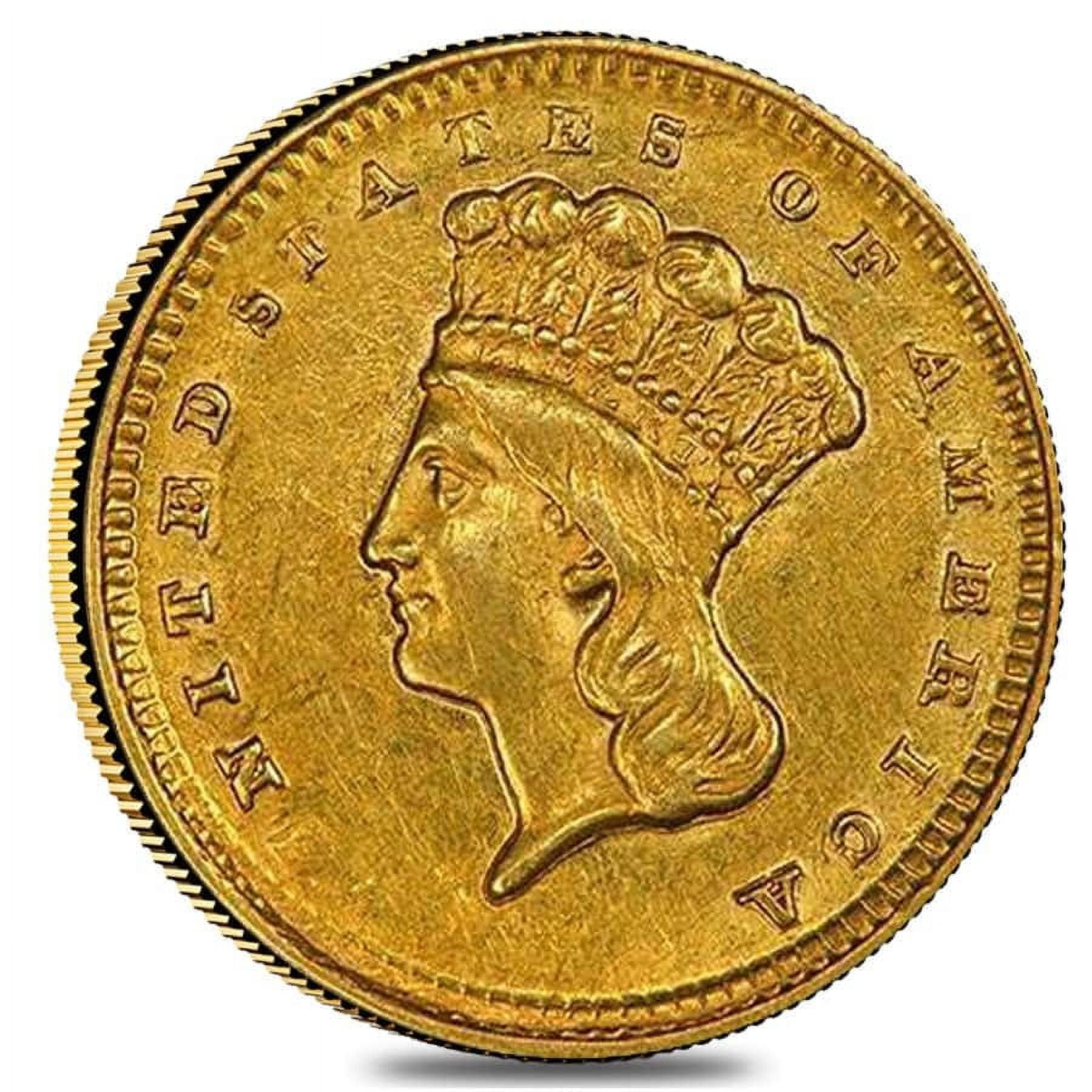 $1 Gold Indian Princess Head Type 3 Ex-Jewelry (Random Year, 1856-1889 ...
