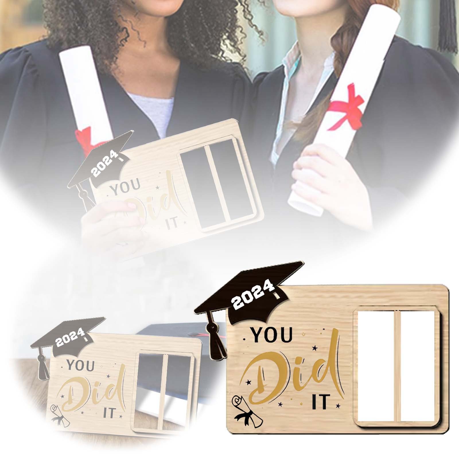 1 Graduation Gift Box Wooden Graduation Card Box Box 2024 Level ...