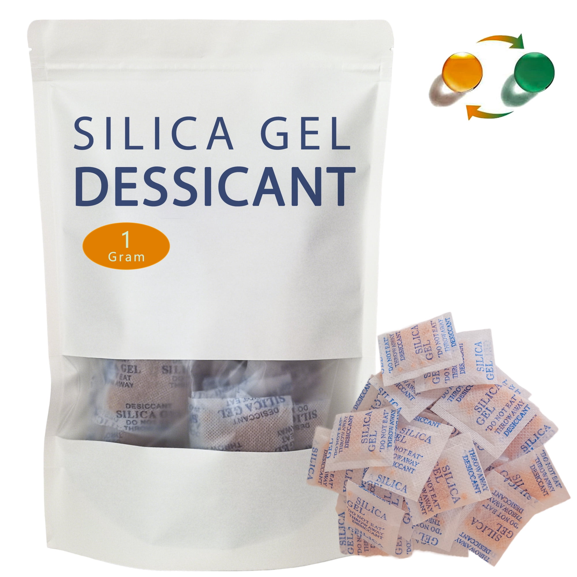 Livease 280 Pack 1 Gram Color-Indicating Silica Gel Packets ...