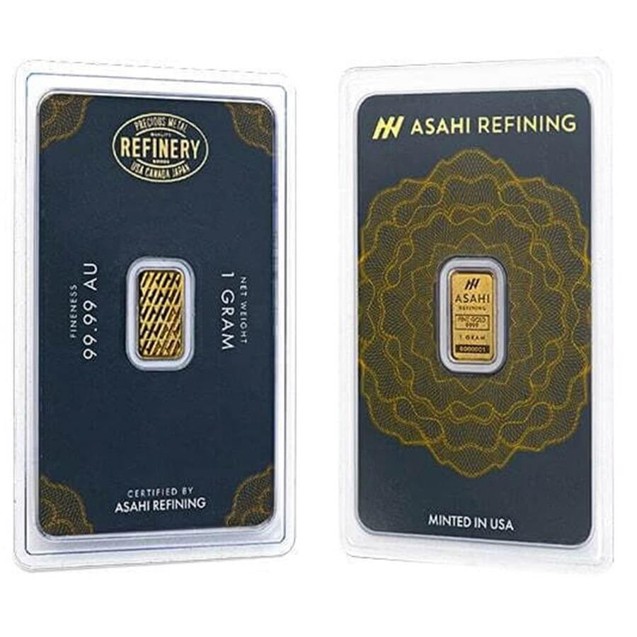 1 Gram Asahi Gold Bar .9999 Fine (in Assay) - Walmart.com