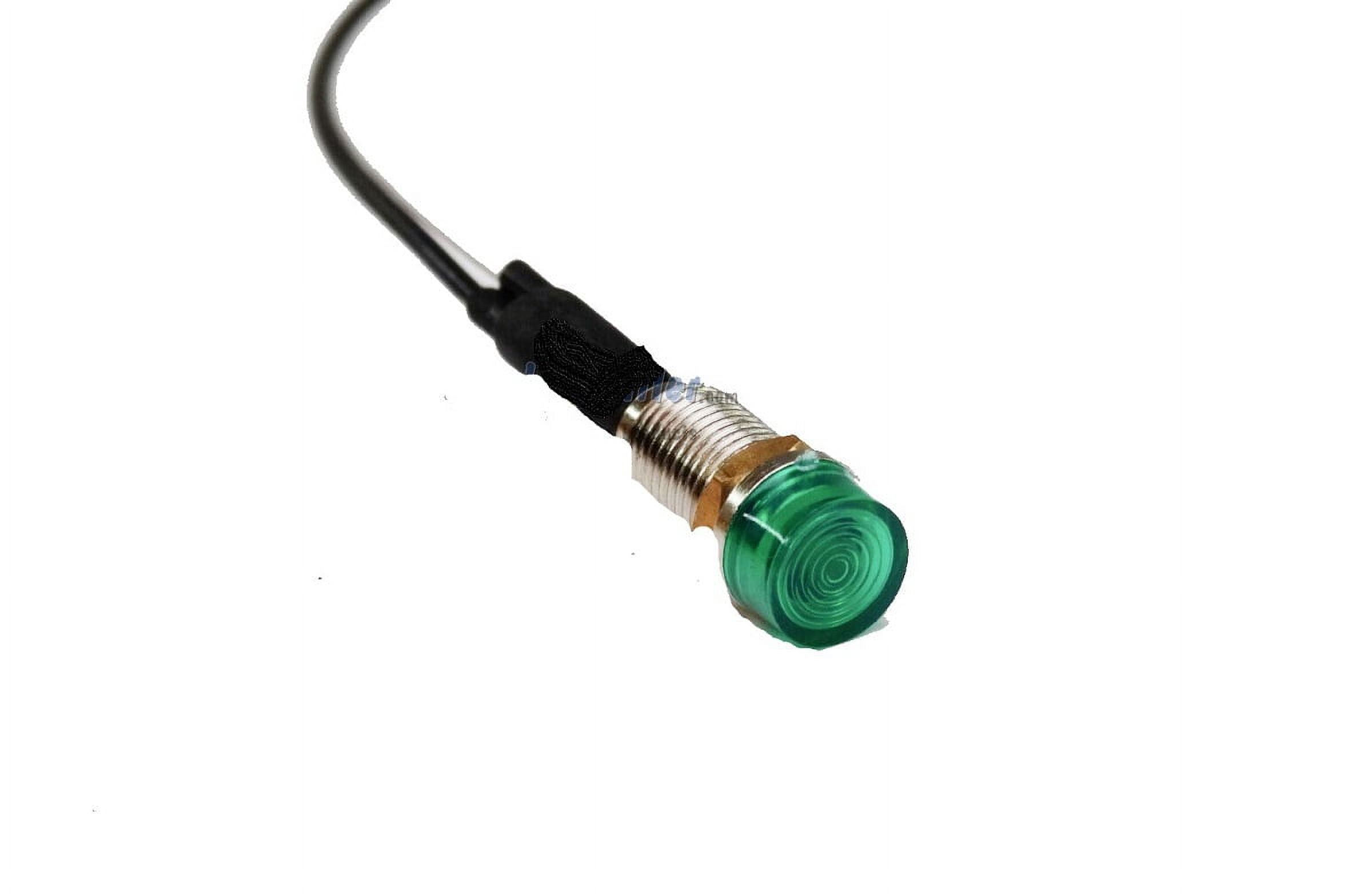 (1) Green Mini LED Dash Light Indicator, Pilot Warning Lamp, 1/4 ...