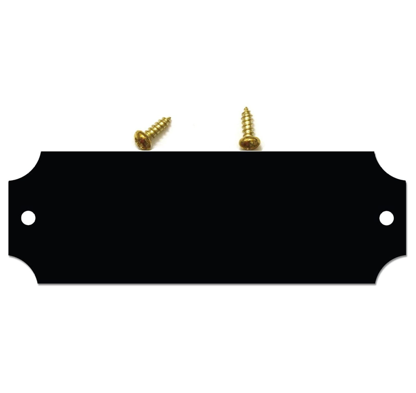 1" H x 2.5" W, 20 Pieces, Gloss Black Finish Solid Brass Plates ...