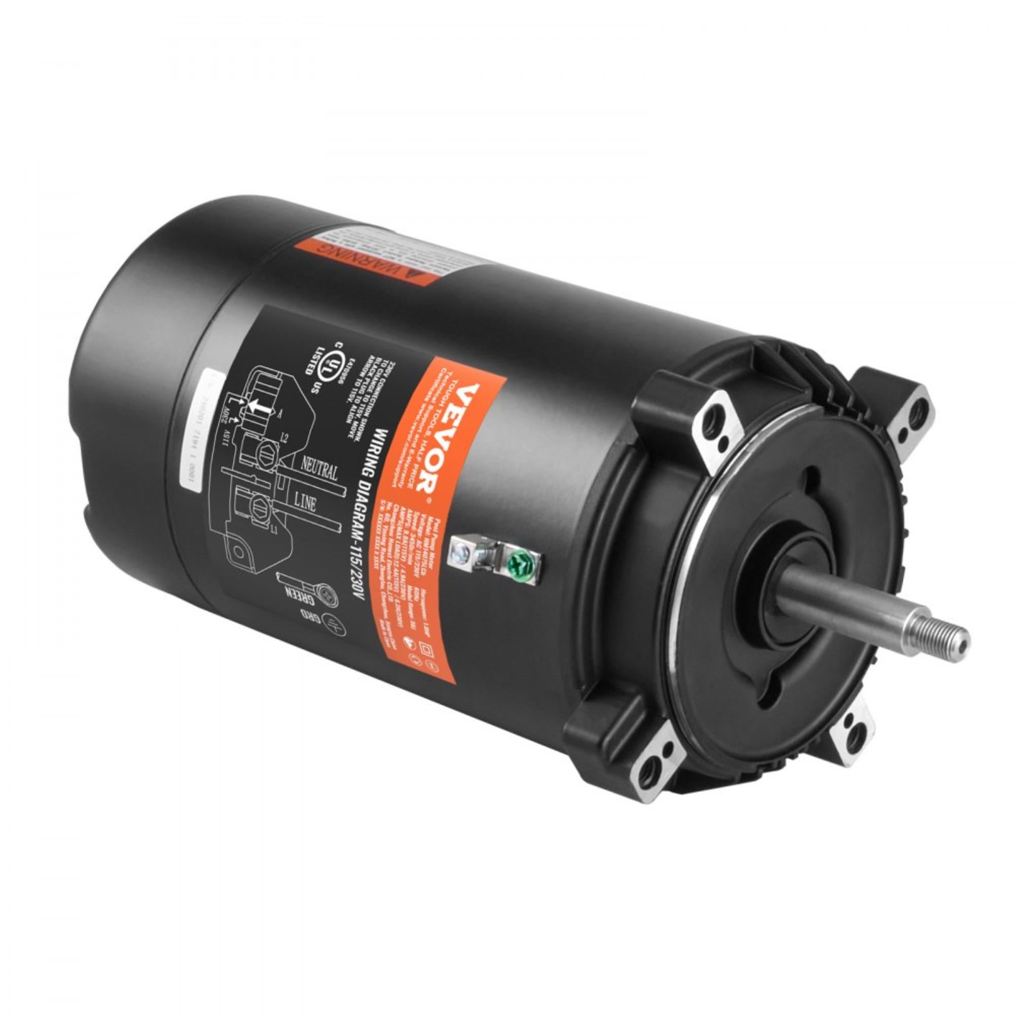1 HP Pool Pump Motor for In-Ground Pools, 56J Frame, Energy Efficient ...