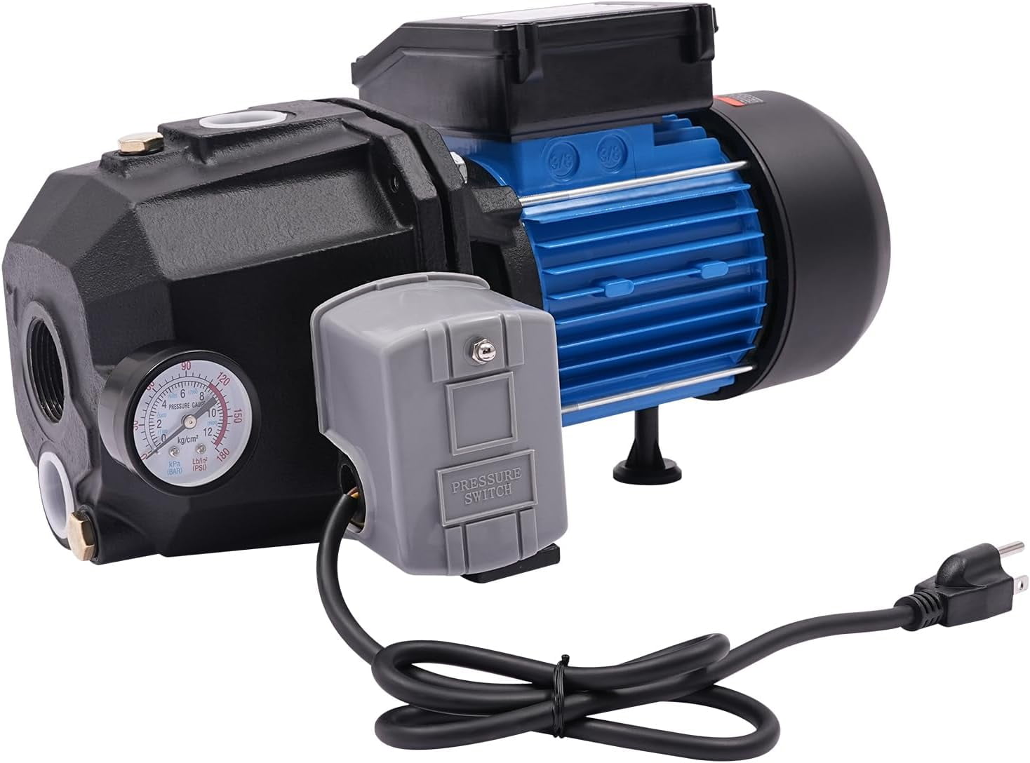 1 HP Pressure Booster Pump, Portable Stainless Steel Shallow Well Pump ...