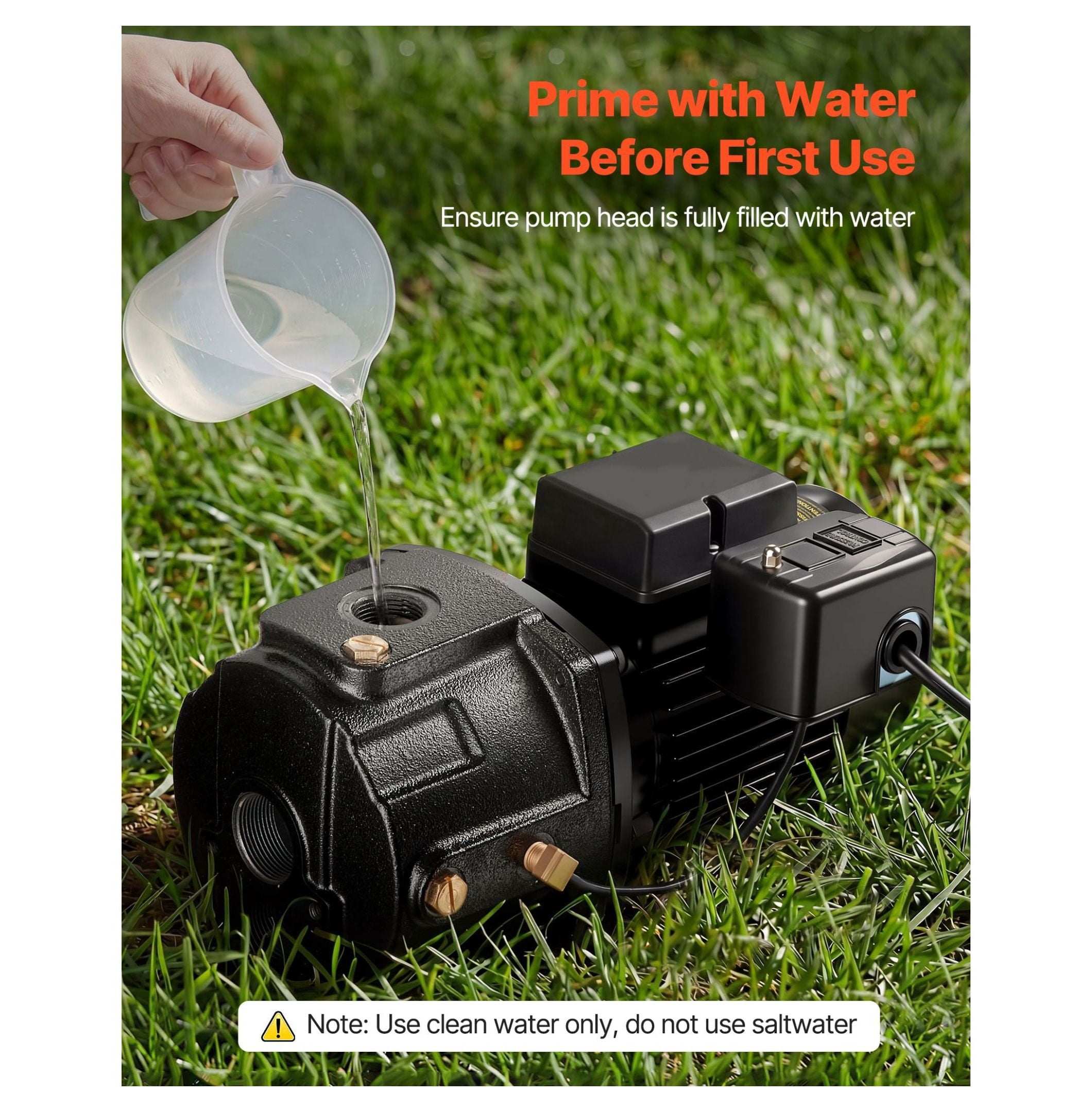1 HP Shallow Well Jet Pump, 1400 GPH, Dual Voltage 115/230V, 164ft Head ...