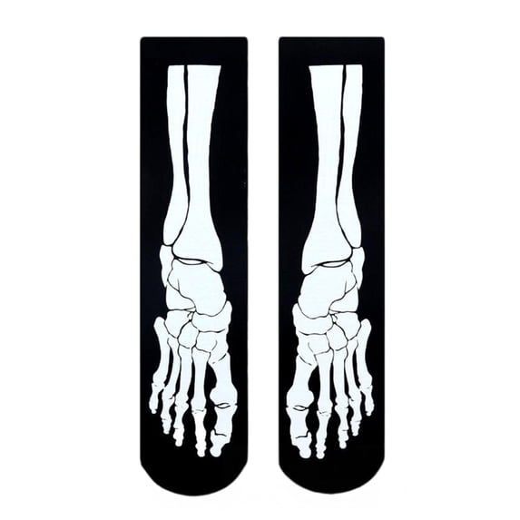 1. Halloween Skeleton Bone Print Middle Calf Socks for Women Men Teens ...