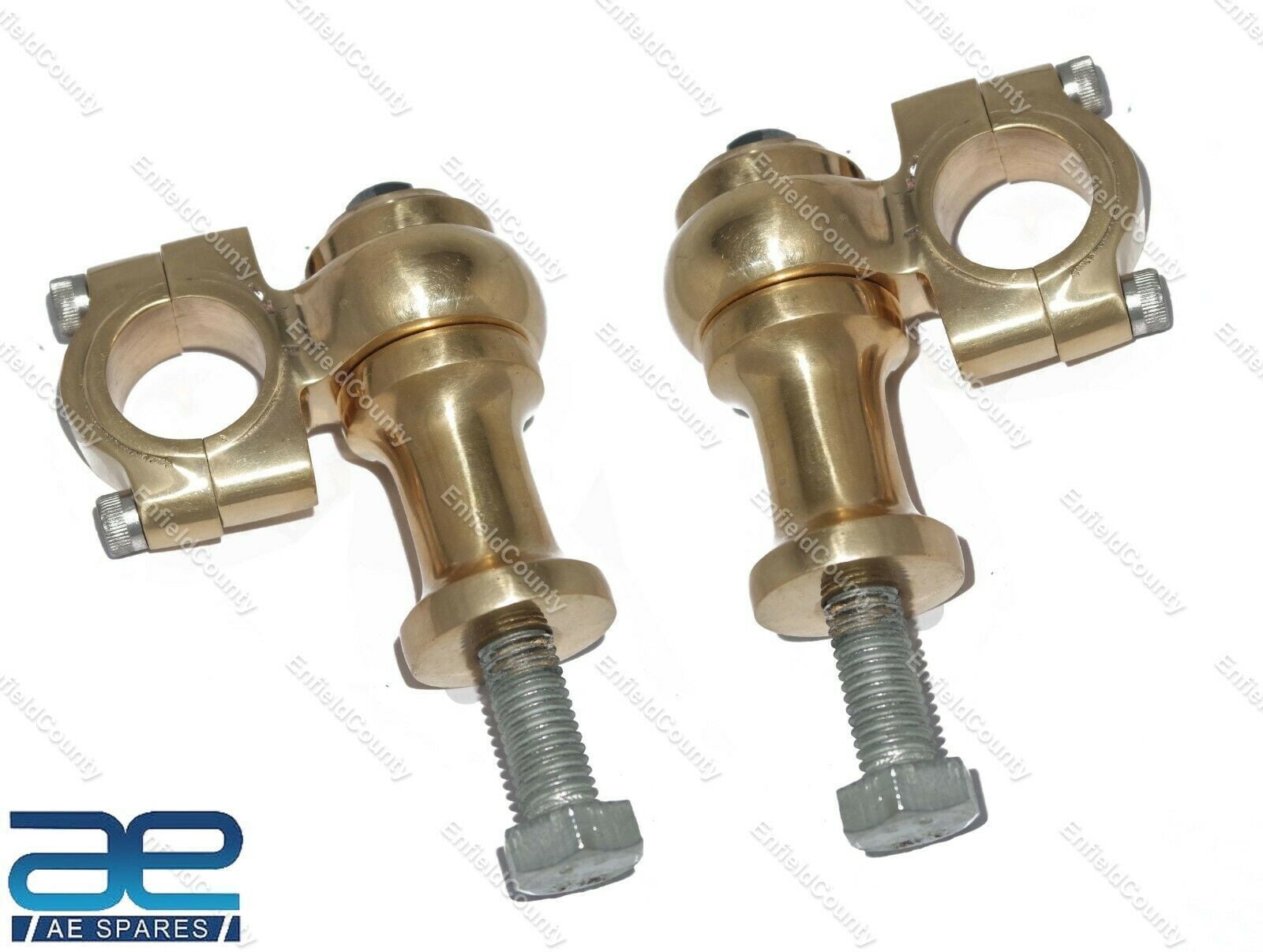 1" Handlebar Risers Clamp 2" Rise Brass Fits Universal Motorcycle ...