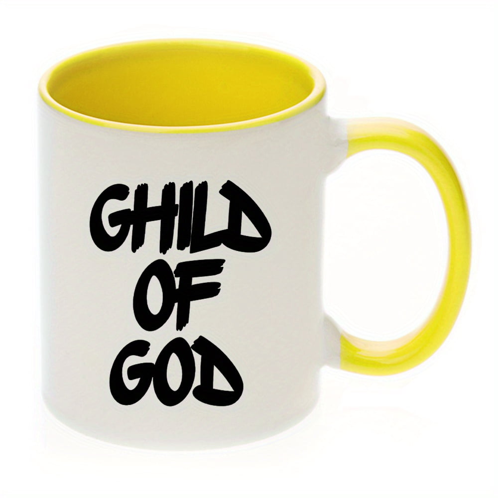 1 Handwritten-Style " of God" / "Son of God" Faith Ceramic Coffee Mug ...