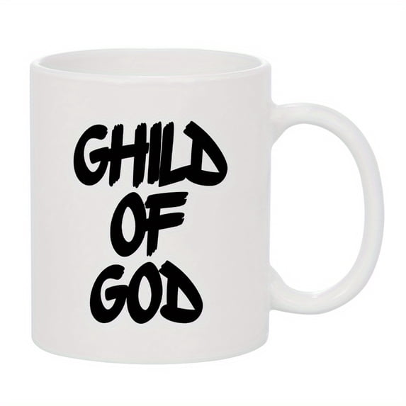 1 Handwritten-Style " of God" / "Son of God" Faith Ceramic Coffee Mug ...