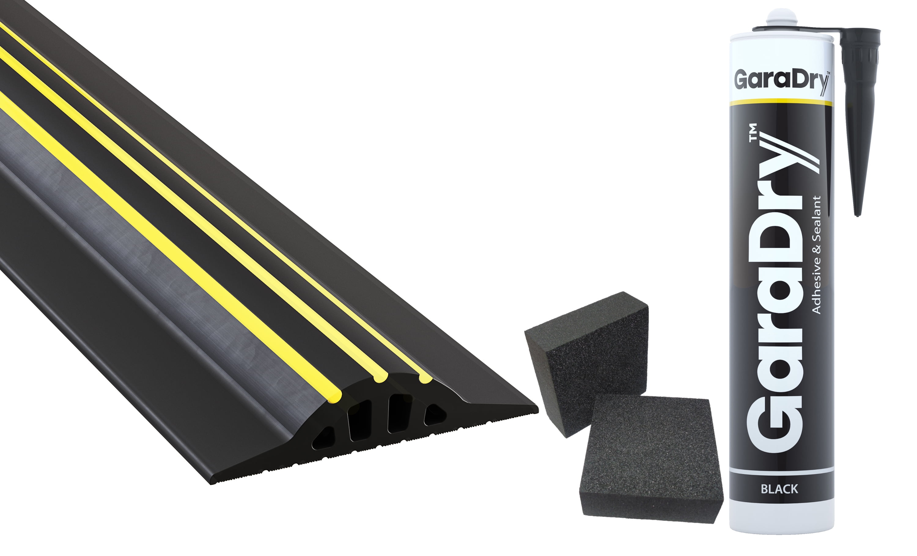 GaraDry 1" High Garage Door Weather & Water Barrier Threshold Kit (10'3 ...